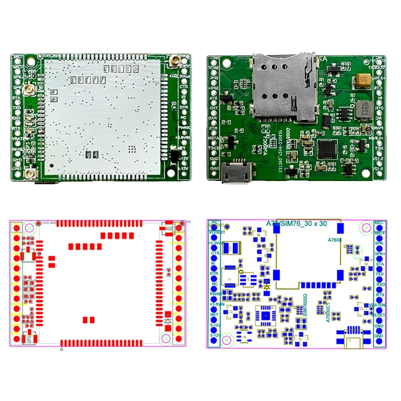 Simcom SIM7600JC-H LTE Module - 4G Cellular & GPS Core Board