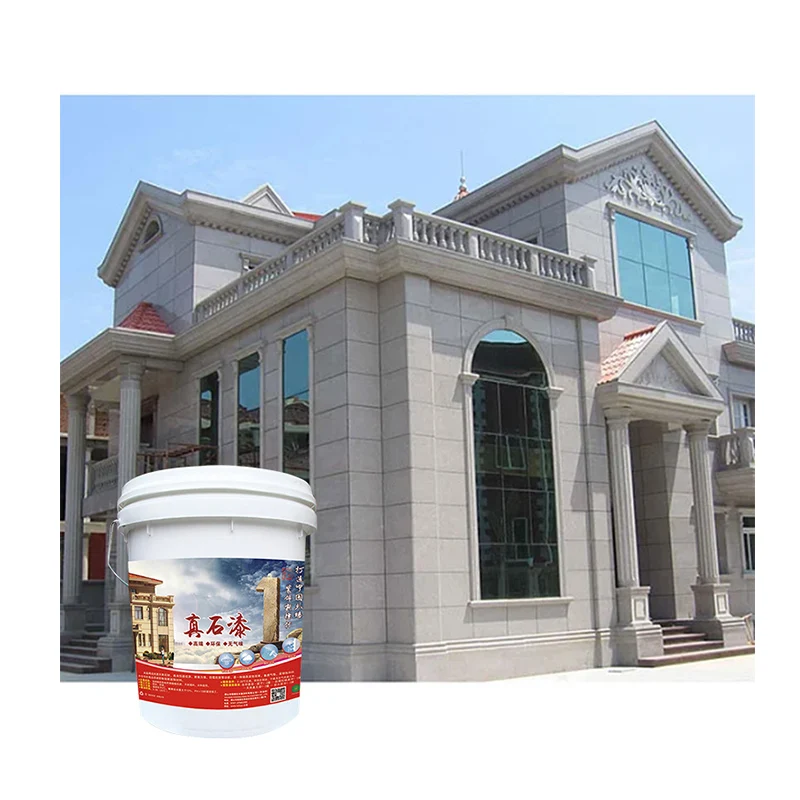 Emulsion Material Natural Stone Exterior Wall Spray Paint Stone Spray ...
