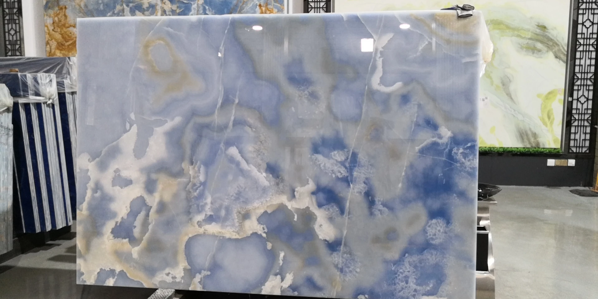 Extravagant Blue Onyx Marble Backlight Slabs Tiles| Alibaba.com