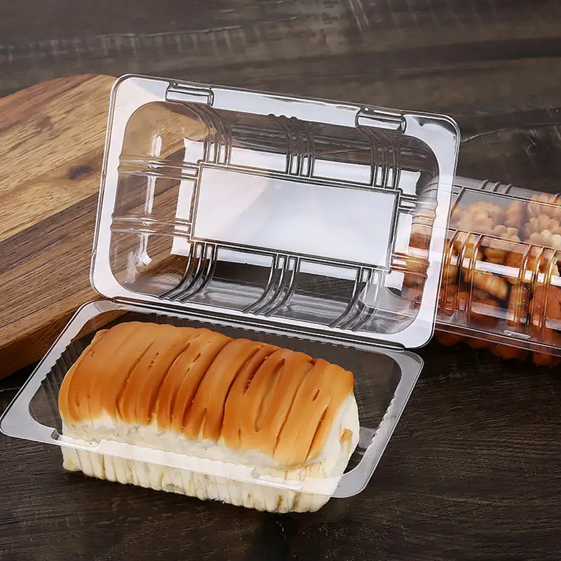 Transparent Plastic Disposable Food Box Carriers with Lids and Cake ...