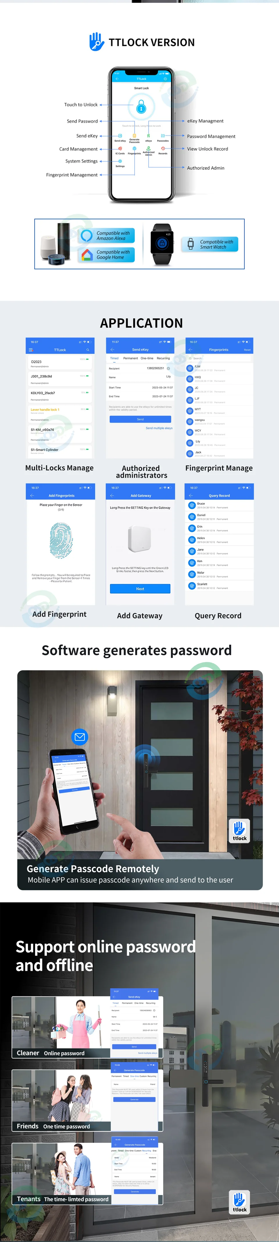 Waterproof Outdoor Biometric Fingerprint Doorlock - Tuya Ttlock