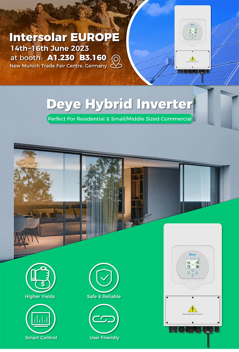 Deye On Grid And Off Grid Inverter Sun 3kw 3.6kw 5kw 6kw Sun-5k-sg03lp1-eu Standard Single-phase ...