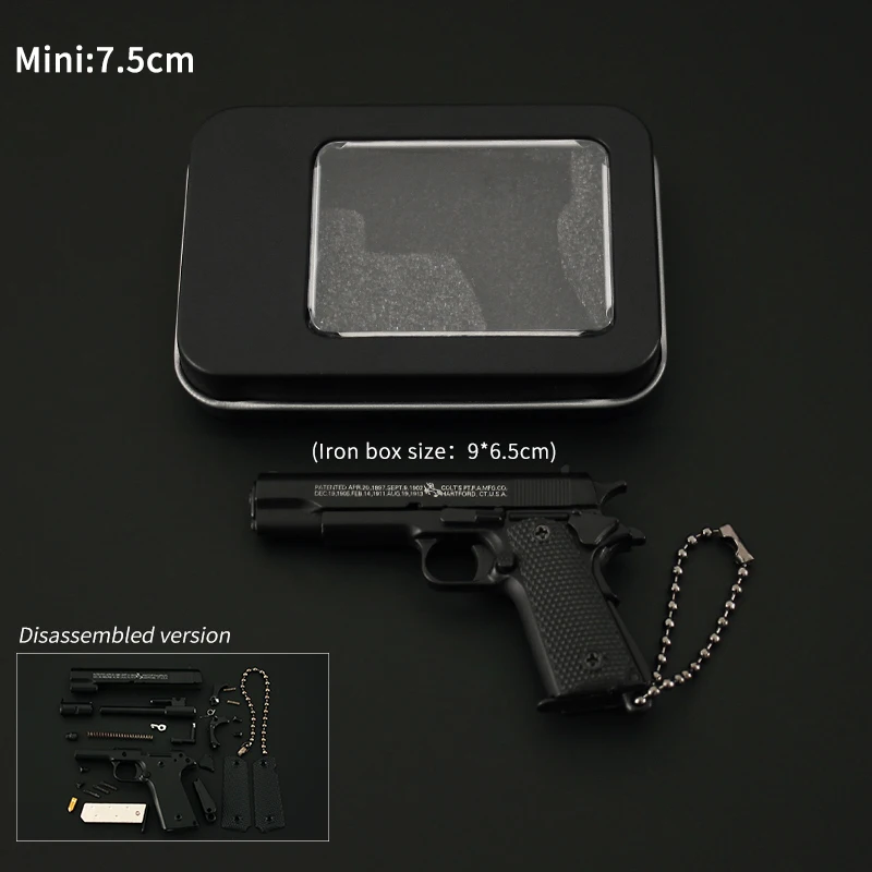 Gun Pistol Realistic 1911 Gun Keychain Metal Pistol Model Mini Shaped ...