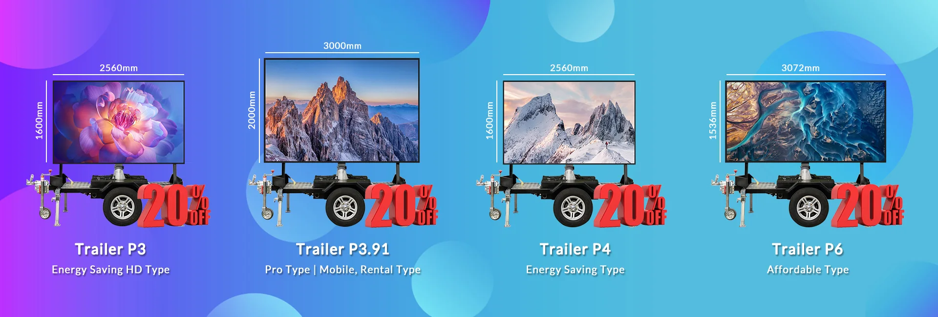 Mobile Led Billboard Advertising Display Screen Trailer - Buy Led ...