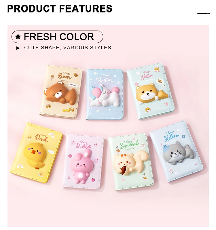 Iigen Animal Pattern Fun Mini Notebook Kawaii Cartoon Stress Relief ...