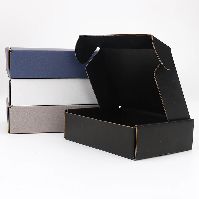 Logo Cosmetic Corrugated Extra Hard Packing White And Black Paper Box ...