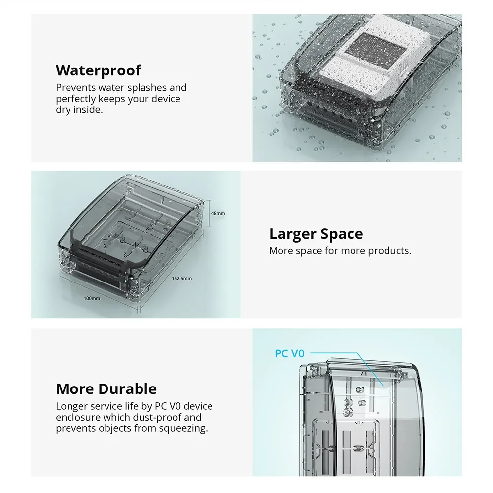 Sonoff Waterproof Box R2 Ip65 Water-resistant Larger Space Compatible ...
