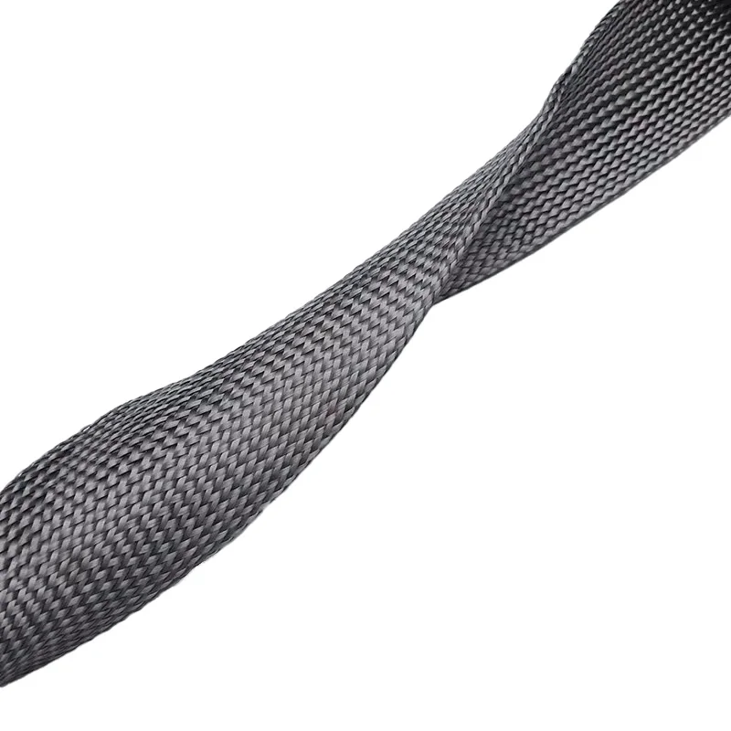High Temperature Carbon Fiber Braided Sleeve Woven Sleeving for Extreme ...