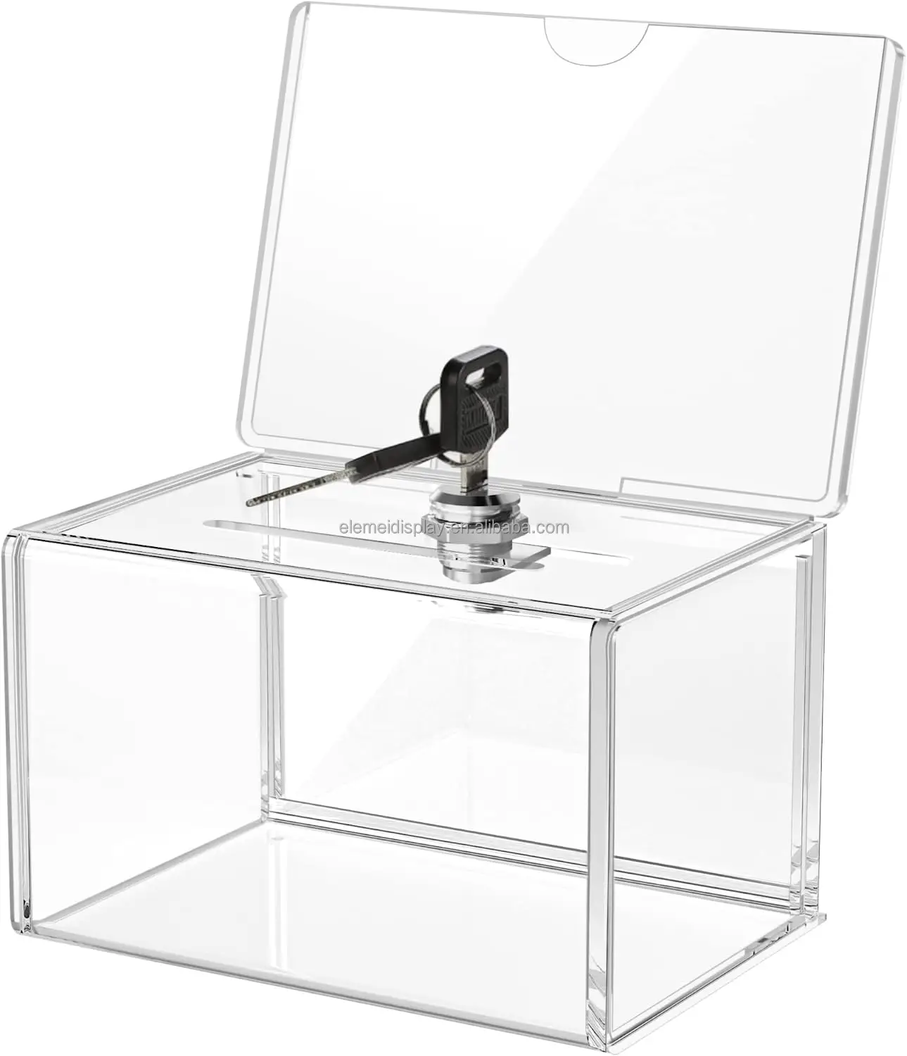 Custom Factory Security Key Lock Acrylic Charity Donation Suggestion ...