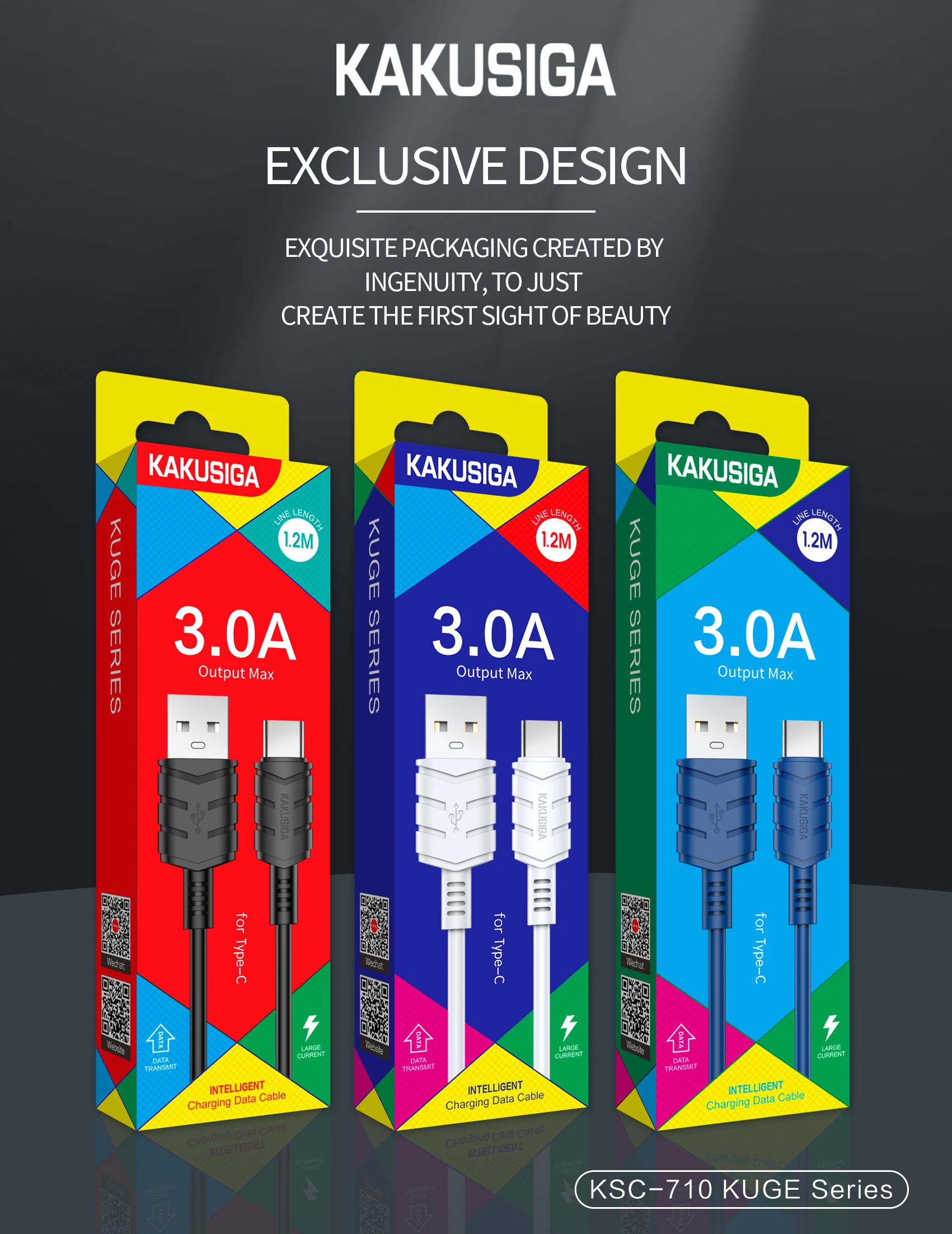 Kakusiga Stable Electric Current Smart Type-c 1.2m Fast Charging Data ...