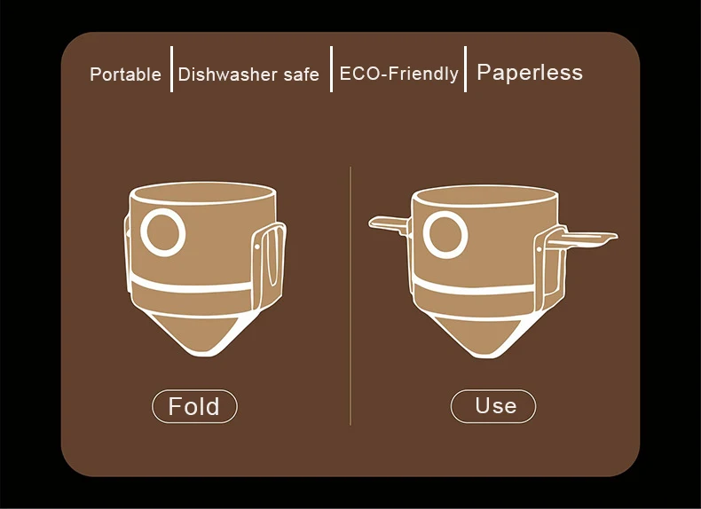 Portable Reusable Paperless Mini Coffee Filter Portable Coffee Dripper ...
