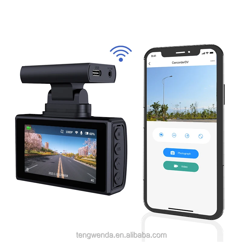 4k 3.0inch T2 Pro Mini Dash Cam Wifi Gps G-sensor Car Dual Dash Cam ...
