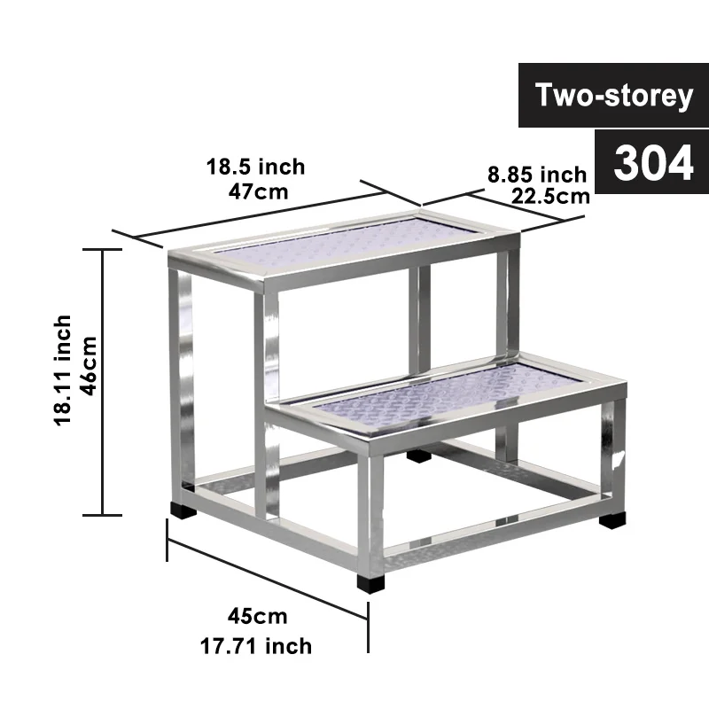 4 Storey Step Ladder 304 Stainless Steel Portable Patient Surgical ...