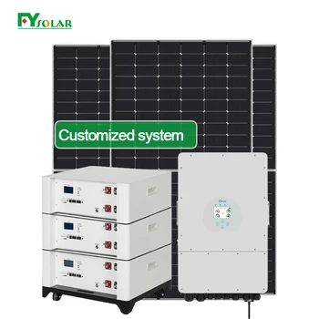 Complete Off Grid Hybrid Solar Power System 5kw 3kw 10kw Solar Panel Kits Set Solar Energy ...