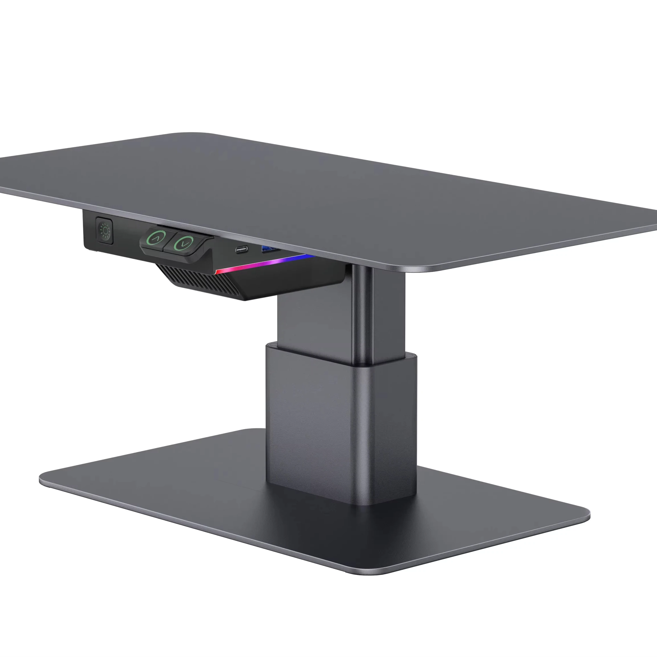 Home Office Desktop Adjustable Gaming Lights Computer Led Monitor Riser ...