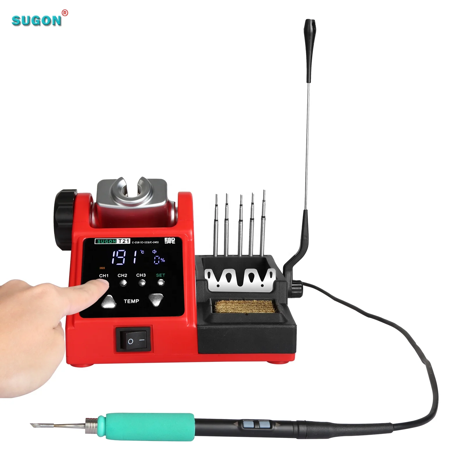 SMD Sugon T21 Red Color BGA Soldering Rework Station