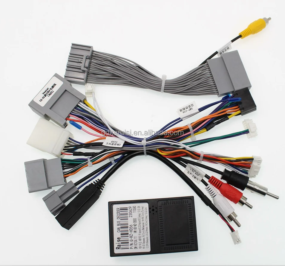 Car Android Dvd Navigation Adapter 16-pin Hyundai 12 Ix45 Low/mid Cable ...