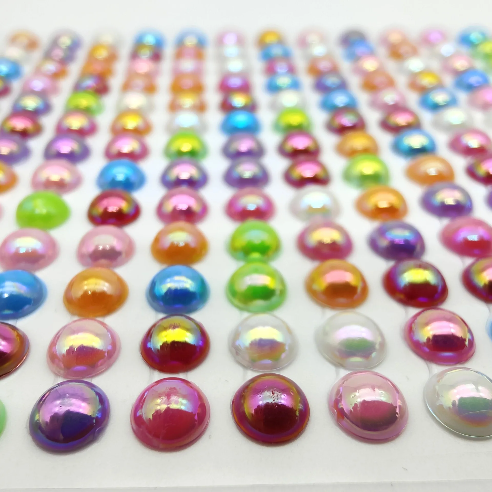 Acrylic Diamond Stickers 4,6,8mm AB Color Pearl Solid Color Pearl ...