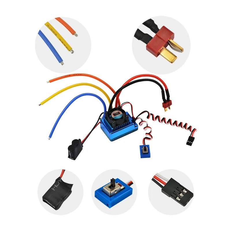 JXY 120A Waterproof ESC for RC Cars and Boats - Reliable Performance