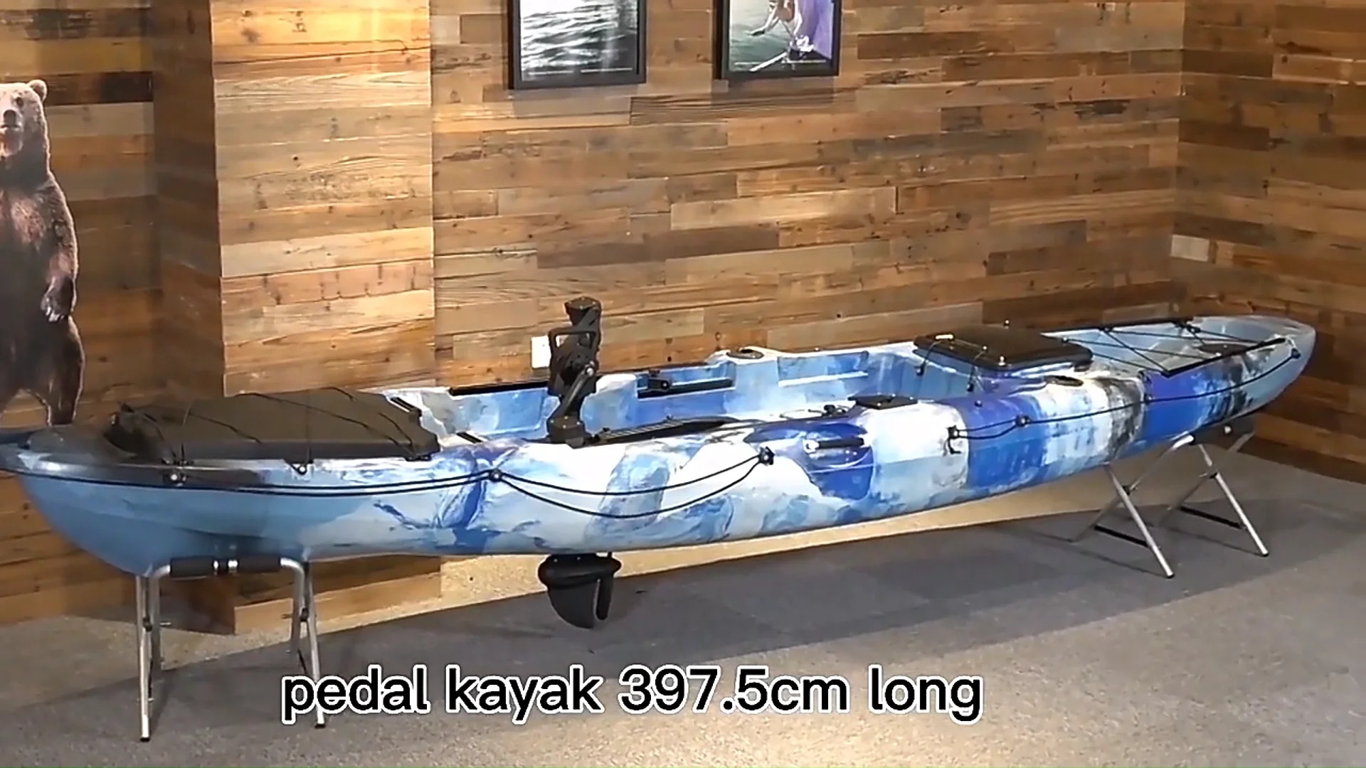 Kuer 12ft Flipper Pedal Drive Kayak Plastic Lldpe Pedal Kayak Boat With ...