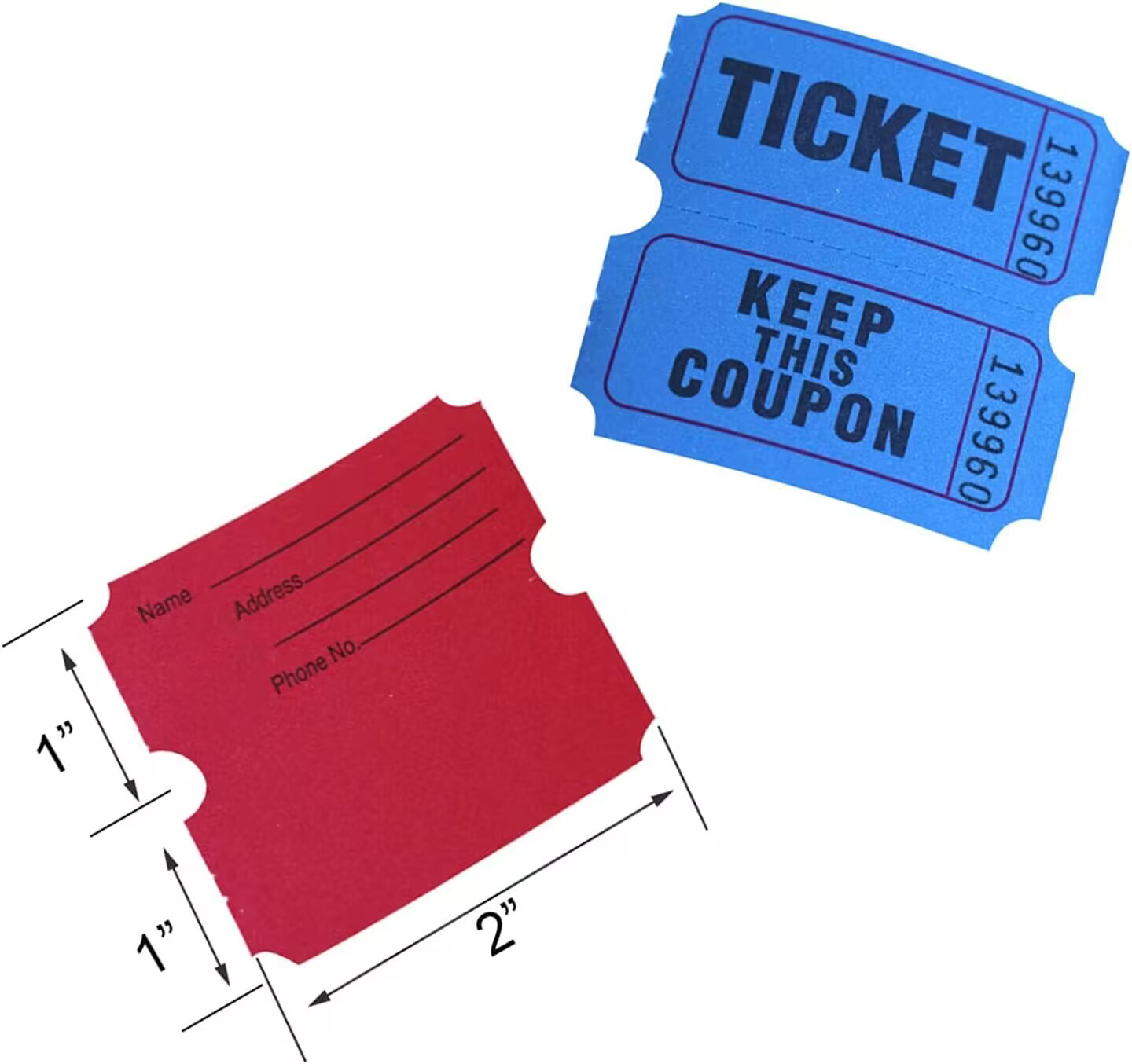 Wholesale Custom Double Printing 1000 Raffle Tickets Roll