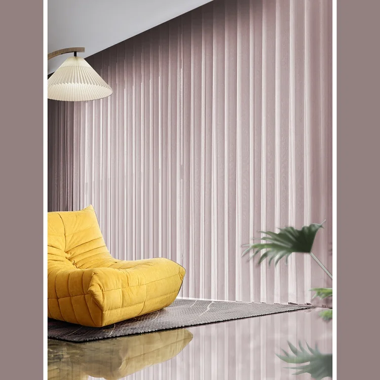 Zshine Motorized Remote Control Vertical Blinds Sheer Shades Light ...