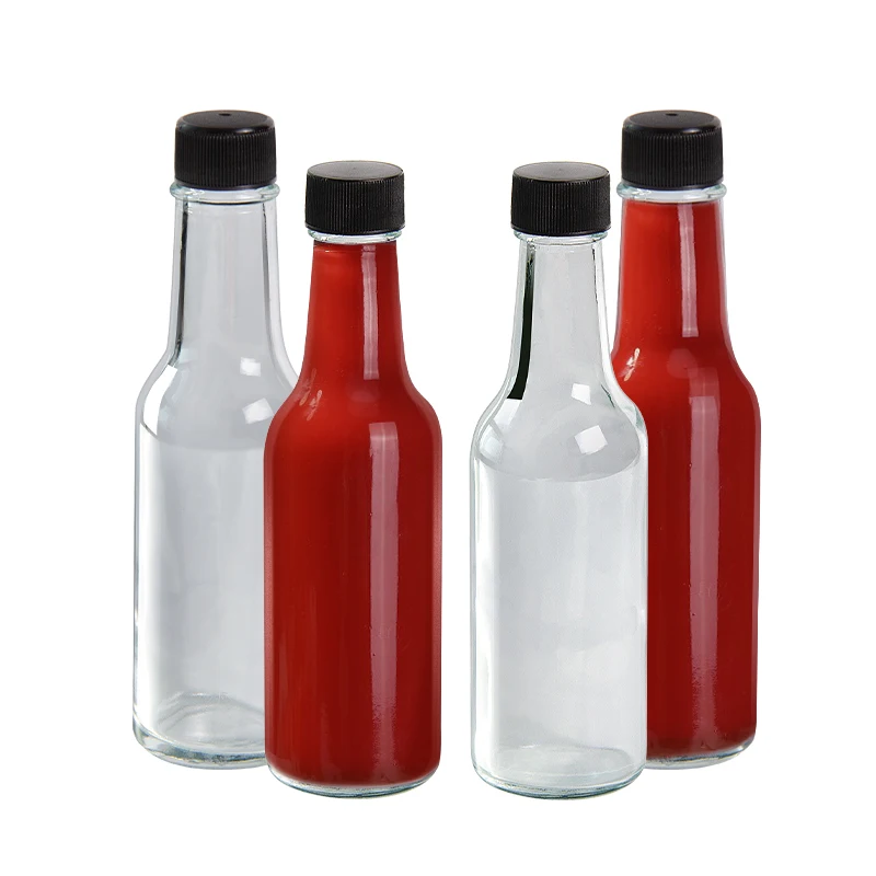 150ml 250ml 8oz Chill Round Chili Tomato Bbq 5oz Hot Sauce Glass Bottle ...