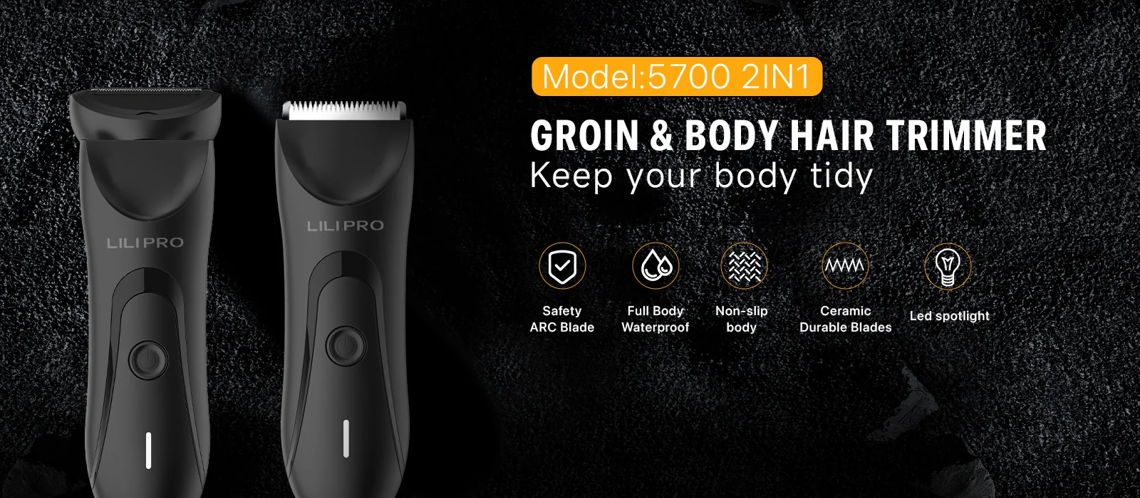 B1 Groin & Body Hair Trimmer Skinsafe Trimmer Blade Waterproof Groomer ...