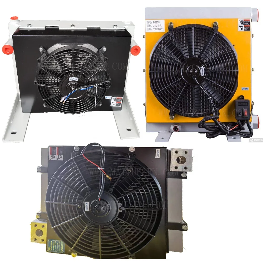Aluminum Hydraulic Fan Industrial Heat Exchanger Air Oil Cooler ...