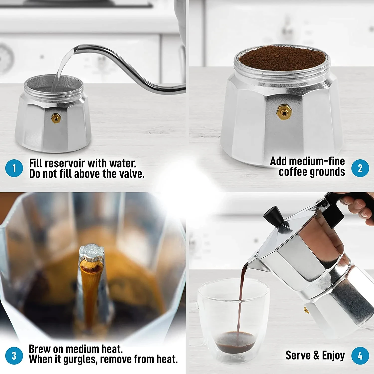 Oem Kahve Makinesi Cafetera Stovetop Espresso Coffeemaker 1 2 3 6 9 12 ...