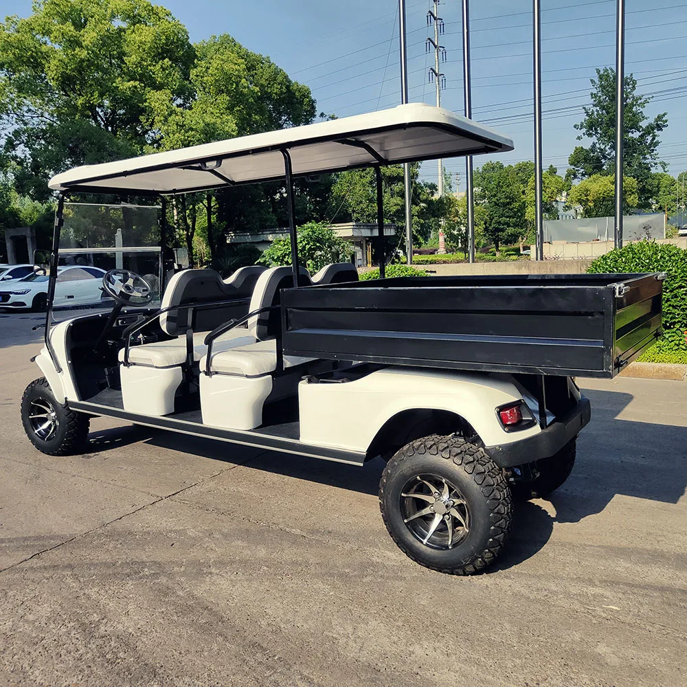 4 Seat Passengers Electric Utility Golf Cart Truck Vehicle with Cargo ...