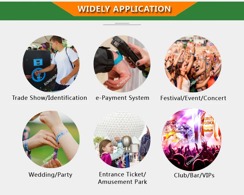 Eco-friendly Entrance Ticket Cloth Bracelets Recycled Friendly Rpet ...