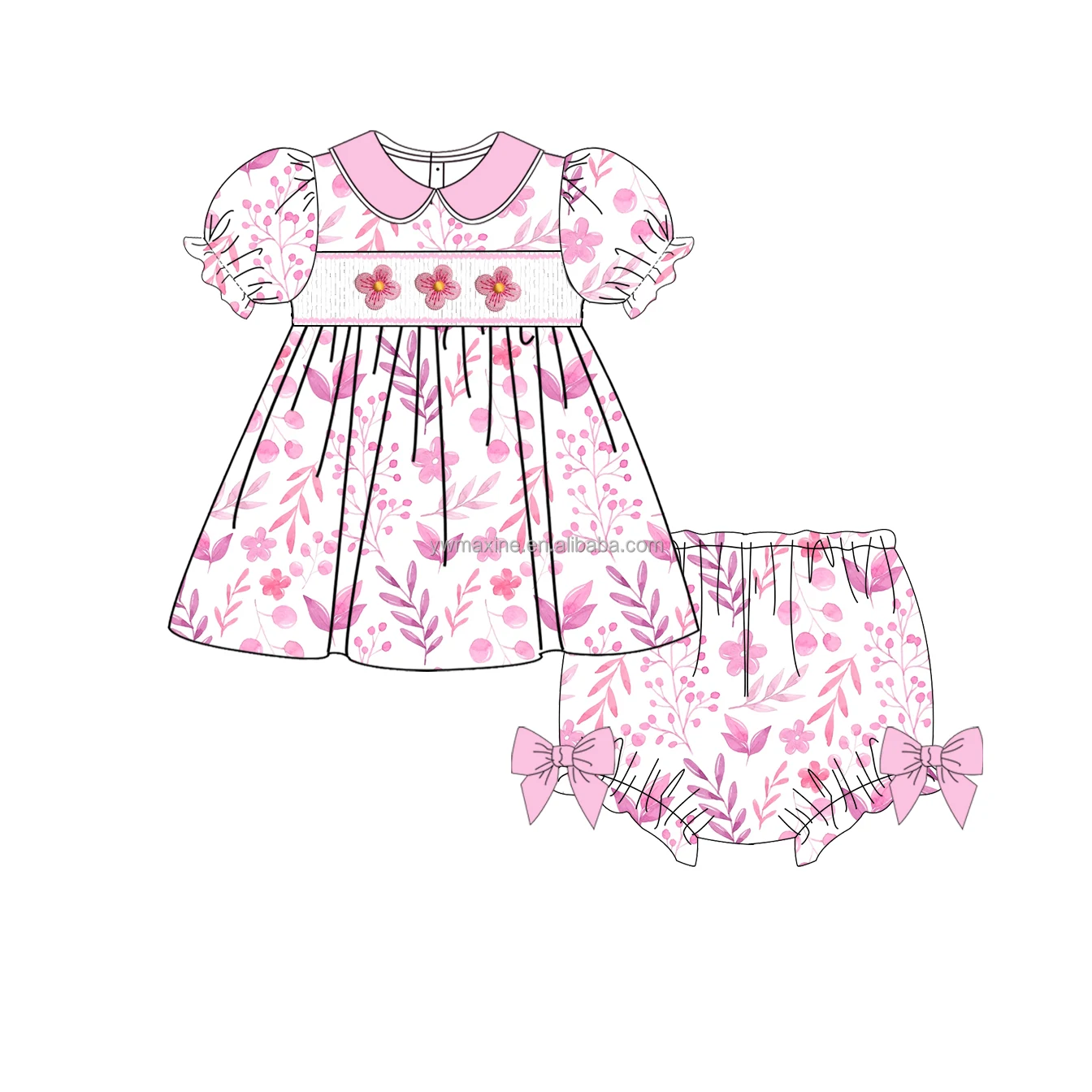Maxine Children Clothing Sets Summer Boutique Baby Girl Causal Dresses ...
