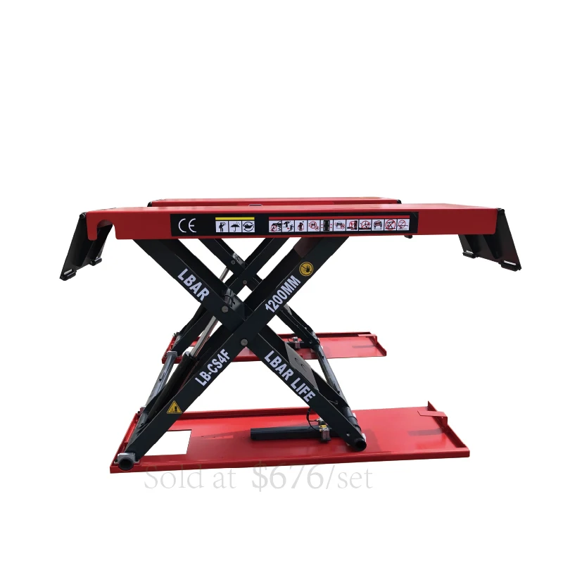 1.2m Scissor Lift 4000kg Lifting Capacity Workshop And Use With Tire ...