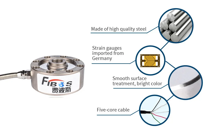 High Precision 200kg 500kg Spoke Load Cell for Presses 1t Compression ...