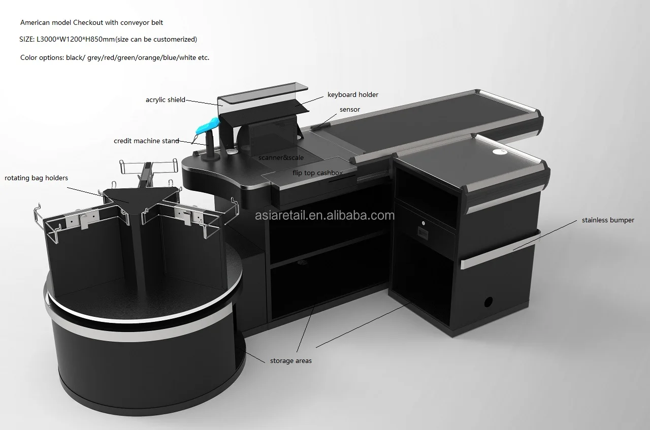 Bradford Checkout Counter Factory - Foshan Supermarket Solutions