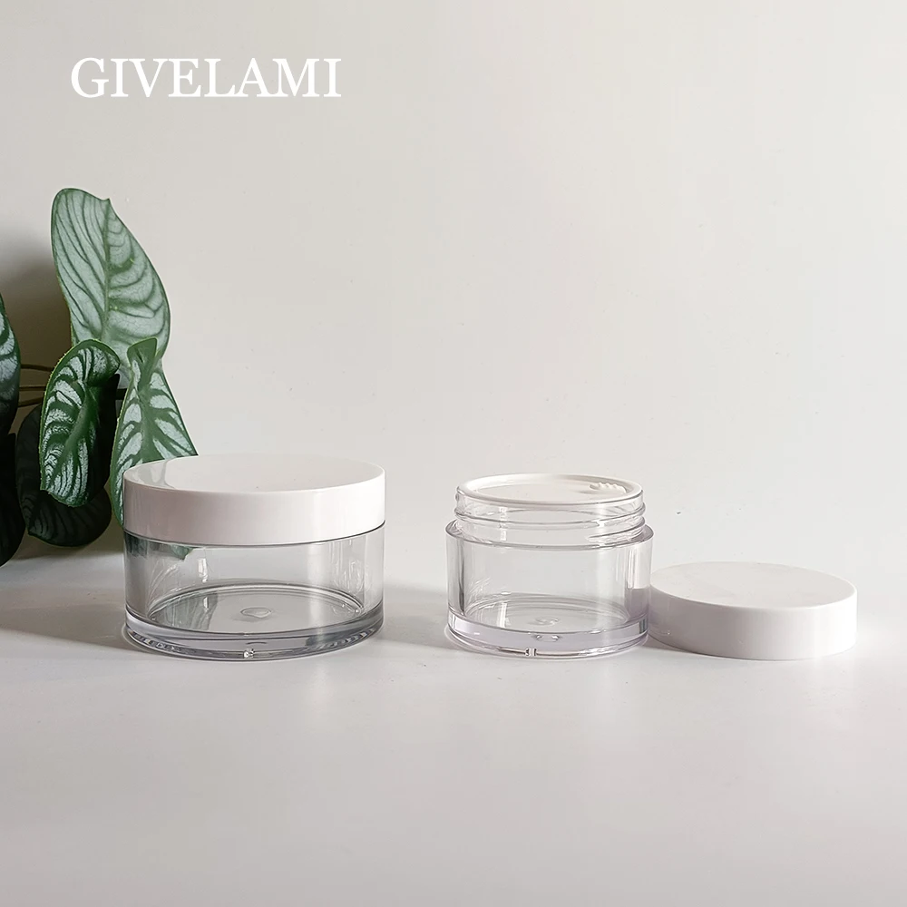 Wholesale 5g/30g/50g/100g/150g/200g Empty clear Cosmetic Transparent ...