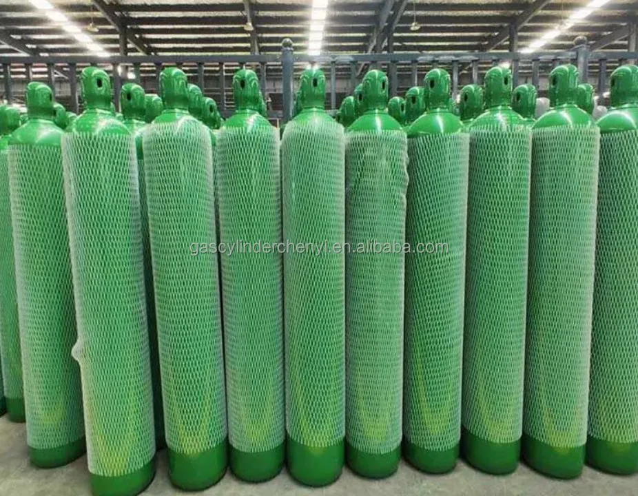 High Pressure Storage 50litre Oxygen Breathing Banks Gas Cylinder