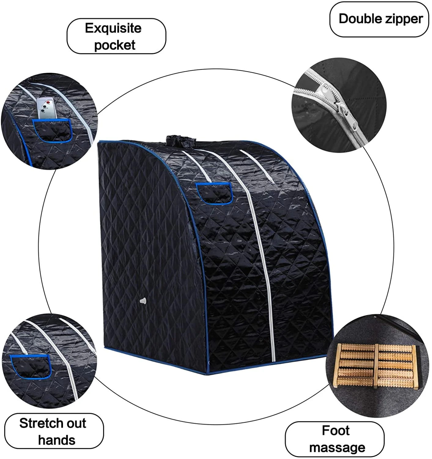 Mini 1 Person Foldable Steam Sauna Room - Portable & Modern