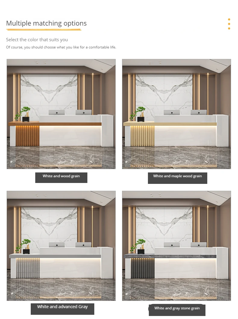 Modern Luxury Office Reception Table Design Hotel Furniture Set Office ...