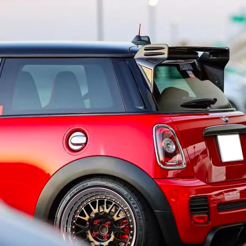 For MINI COOPER R56 JCW Type Real Carbon Fiber Roof Spoiler Trim Body ...