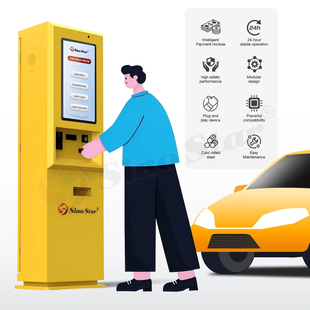 Mobile Automatic Parking Coin/card Payment Car Wash Box