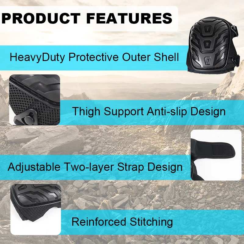 Heavy Duty Anti-slip Knee Support Gardening & Construction Knee Pads ...