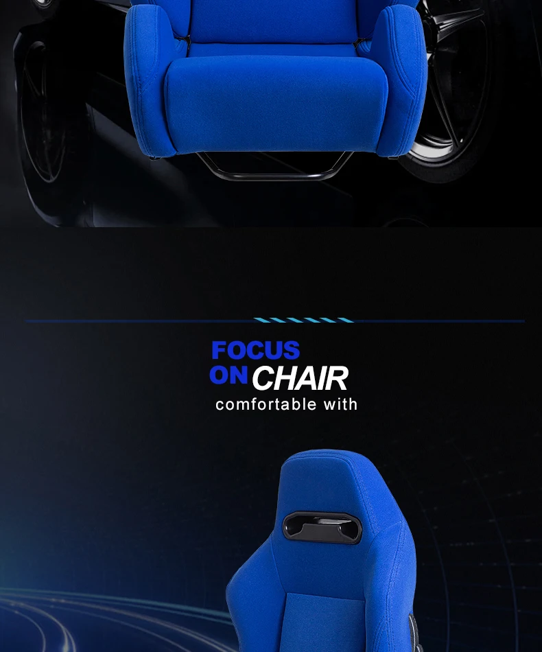 High Quality Carbon Fiber Luxury Car Sport Style Blue Racing Seat