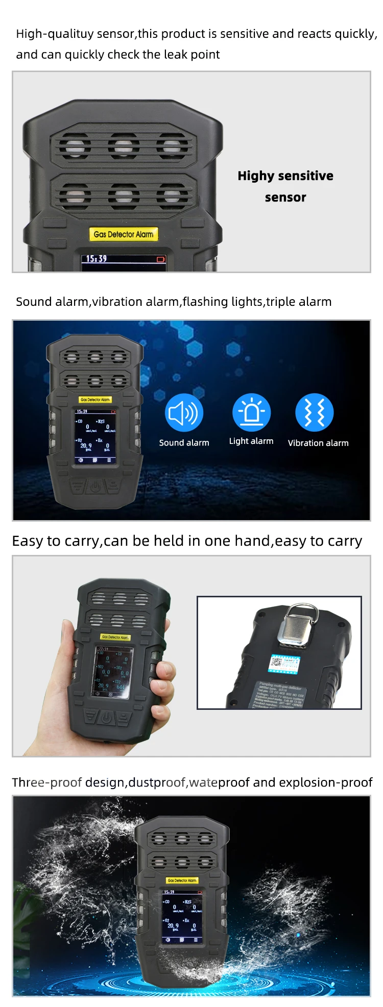 Portable Multi Gas Detector - Safety & Accuracy Redefined
