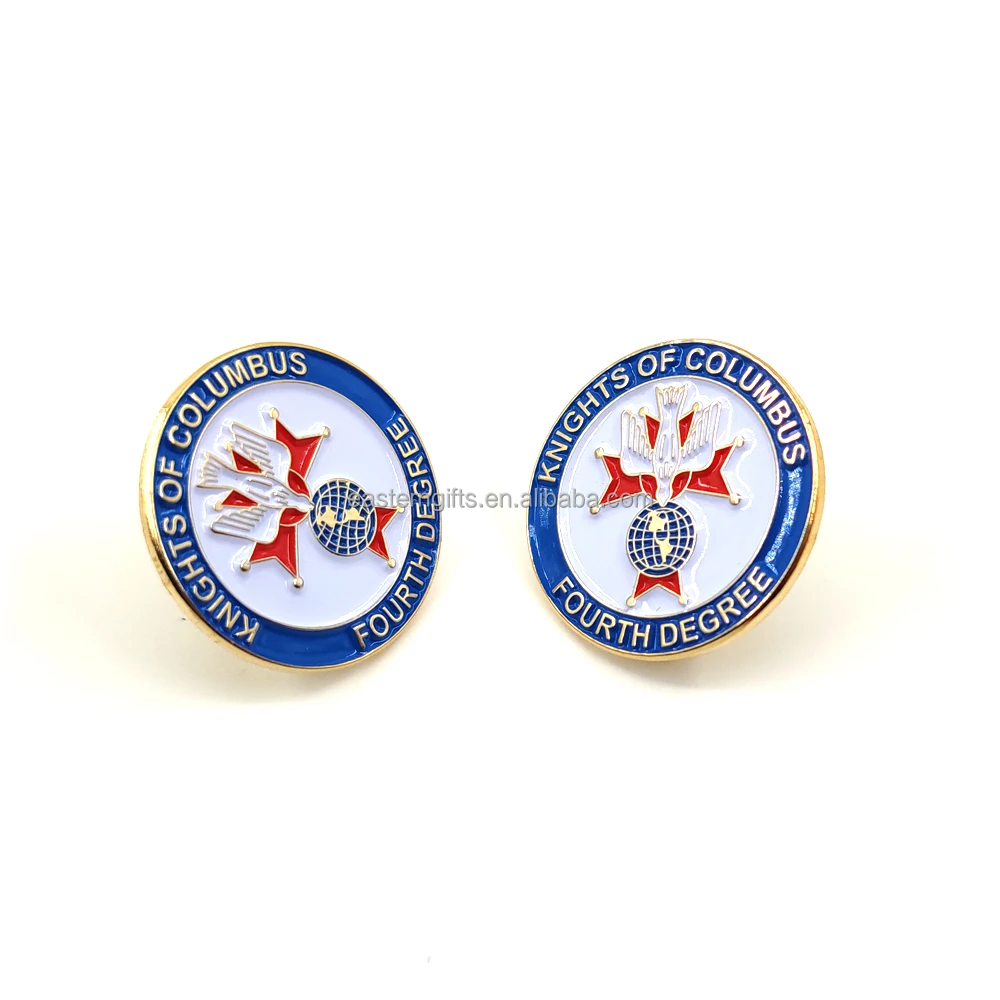 Custom Masonic Pin - Knights of Columbus 4th Degree Lapel Pins, Gold ...