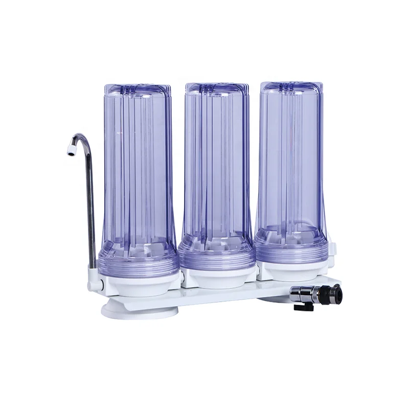 10 Inch Triple Counter Top Water Filter With Sediment/carbon Block /gac ...