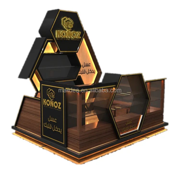 Luxury Honeycomb Booth Display Cabinets for Retail Kiosks - Modern ...