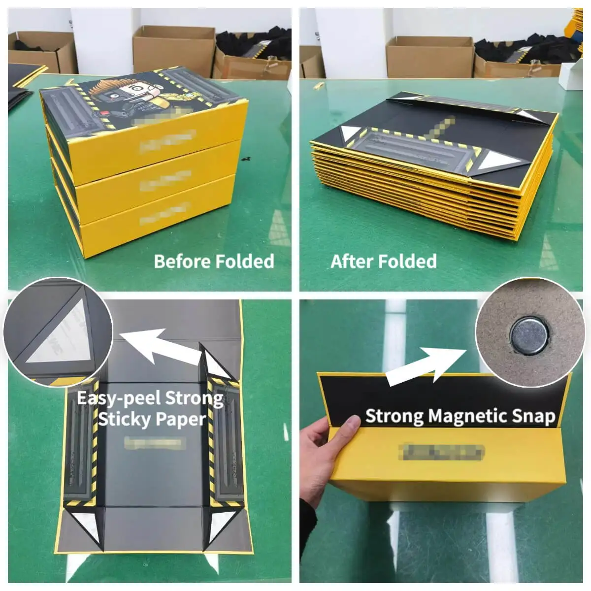 Wholesale Custom Logo Luxury Folding Closure Paper Cardboard Packaging ...