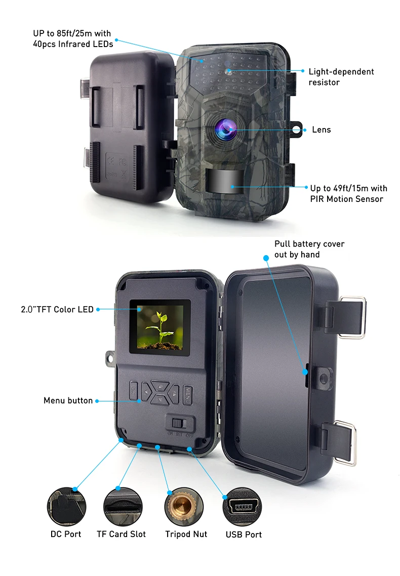 Outdoor Pir Night Ghost Digital Scouting Thermal Hunting Trail Camera ...